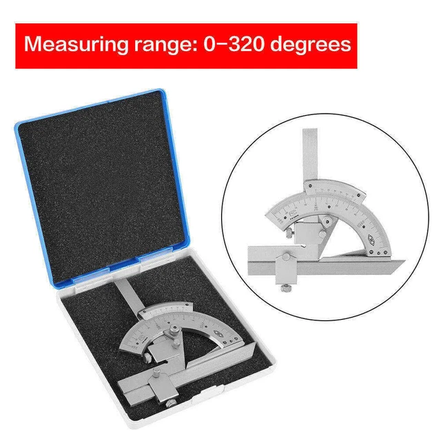 UNIVERSAL BEVEL PROTRACTOR 0-320° Angle Measuring Finder Ruler Carbon ...
