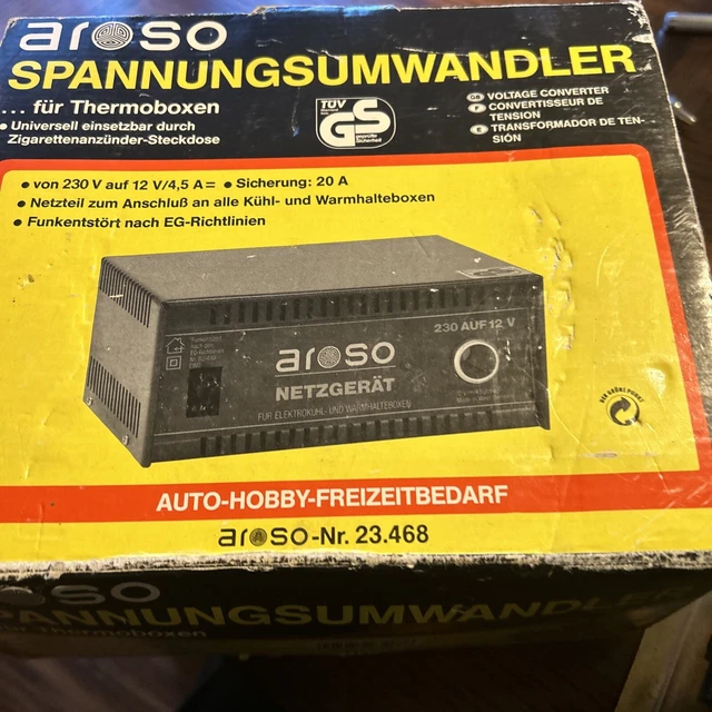 AROSO VOLTAGE Converter - Netzgerat Spannungsumwandler 230 AUF 12V $10. ...
