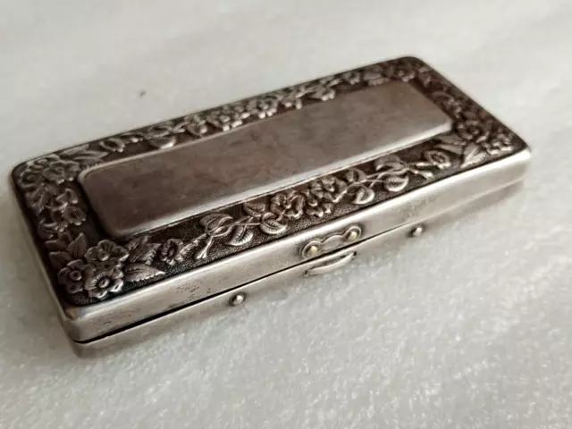 VINTAGE KING GILLETTE Safety Razor Pocket Edition Silver Plated Metal ...
