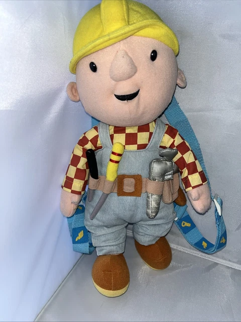 RARE BOB THE Builder Plush Backpack 2001 Vtg Soft Toy Figure 16” L x 10 ...