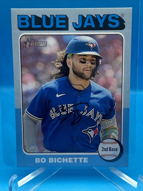 2024 TOPPS HERITAGE Mini Bo Bichette bleu SSP #’d/25 bleu Jays neuf ...