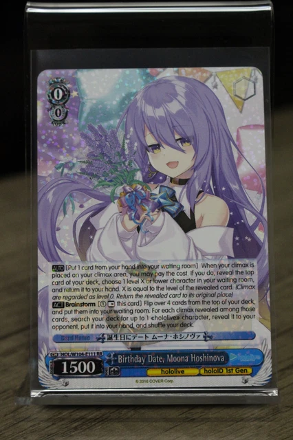 HOSHINOVA MOONA HOLOLIVE Weiß Schwarz Vol.2 Booster Pack Karte / Card ...