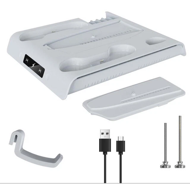 FOR PS5 SLIM Cooling Base with RGB and Dual Controller Charging Station ...
