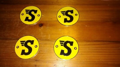 RARE SPEEDWELL WHEEL Centre Badges, Enamel, Austin Mini Mk1, Cal Look ...