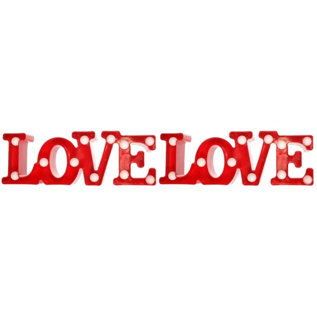 2 COUNT LED Letter Lights Alphabet Love Neon Sign Shape Modeling Lamp £ ...