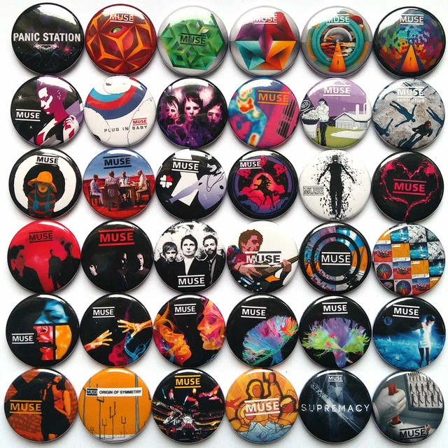 MUSE BUTTON BADGES Pins Showbiz Origin of Symmetry The Resistance Cave ...