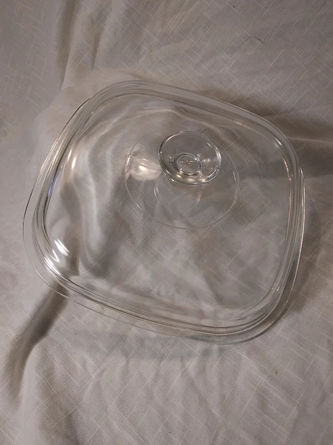 VINTAGE CORNING WARE, Pyrex A-12-C Square Replacement Domed Lid Only ...
