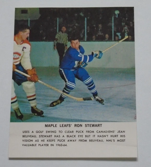 TORONTO STAR 1964- 65 Ron Stewart Maple Leafs Hockey Stars in Action ...