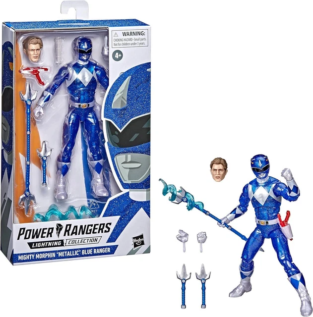 POWER RANGERS 6-INCH Mighty Morphin Metallic Blue Ranger Action Figure ...
