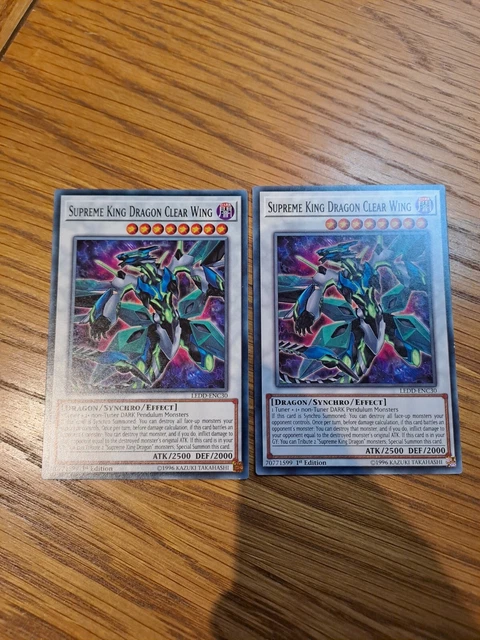 LEDD-ENC30 SUPREME KING Dragon Clear Wing 1. Auflage Mint YuGiOh Karte ...