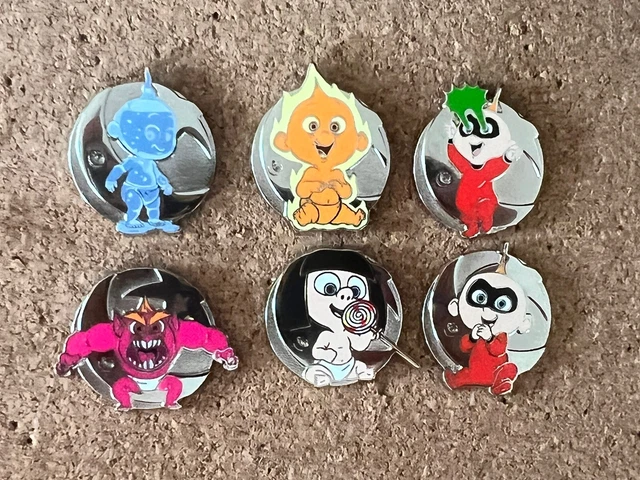 DISNEY NEW 2024 Disneyland Hidden Mickey Jack-Jack Pixar Pin Set With ...