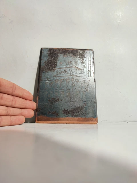 STEEL COPPER ENGRAVING Matrix / 18th France / Optical View Architecture ...