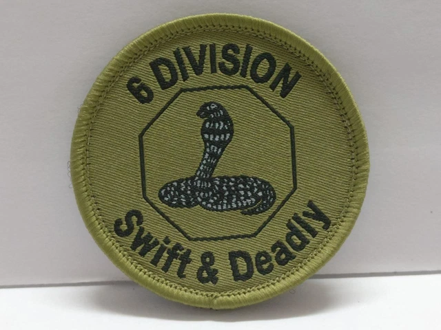 SINGAPORE ARMED FORCES SAF 6th Division Formation Cobra Patch x01 F/S ...