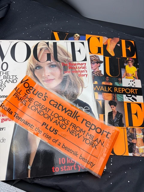 VOGUE MAGAZINE 1996 February & Catwalk Report supp FREE GIFT WRAP fast ...