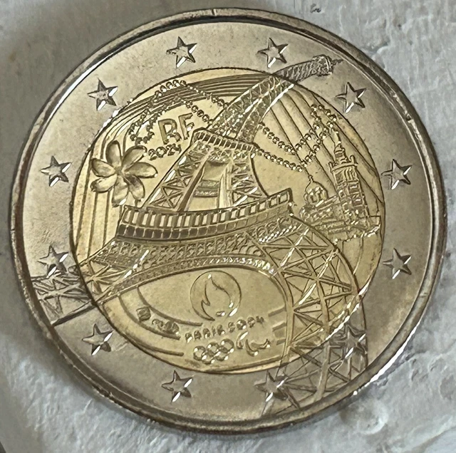 FRANCE 2024 EIFFEL Tower Olympics Paris 2 Euro Commemorative Coin $22. ...
