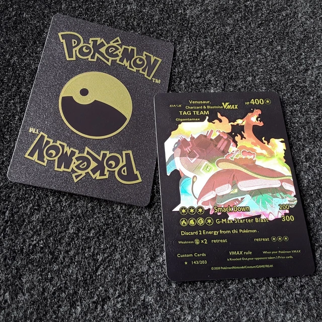 POKEMON TAG TEAM VENUSAUR/BLASTOISE/CHARIZARD VMAX black holofoil ...