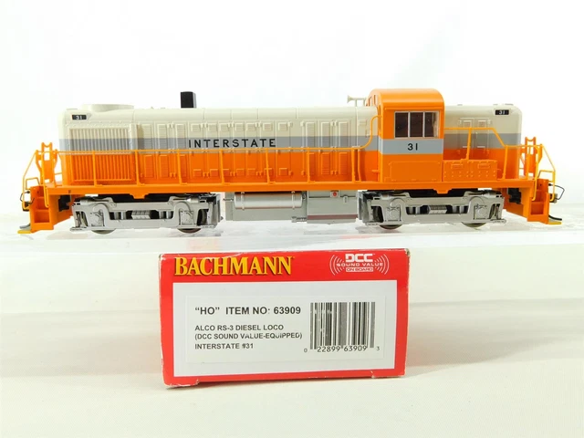 HO ÉCHELLE BACHMANN 63909 INT Interstate ALCO RS-3 diesel #31 avec DCC ...