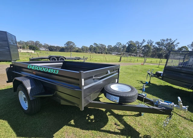 8X5 BOX TRAILER 1500kg GVM with Brakes High Sides Heavy Duty Built FREE ...