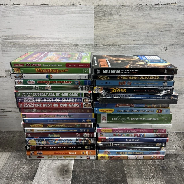 32 NEW SEALED Dvd Lot Great Titles Kids Children Disney Super Heroes ...