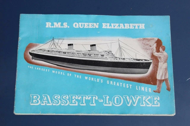 CUNARD WHITE STAR Line Rms Queen Elizabeth Model Bassett Lowke Rare ...