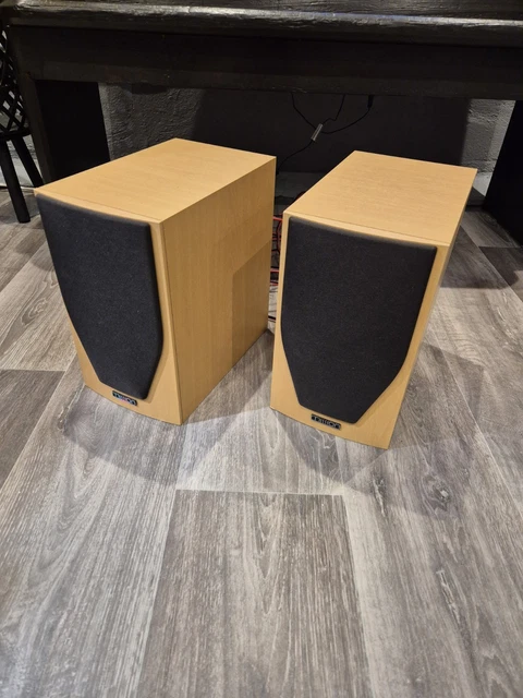 MISSION M71 BOOKSHELF Speakers In Beech Wood Finish, Excellent ...
