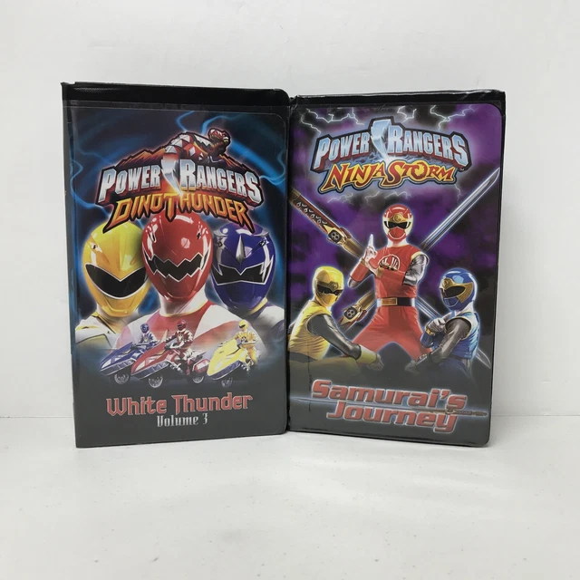 2 POWER RANGERS VHS Ninja Storm: Samurai's Journey Dino Thunder: White ...