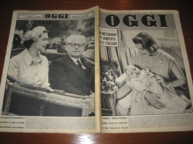 OGGI=1958/21= GRACE KELLY Ranieri Albert Caroline De Monaco Cover ...