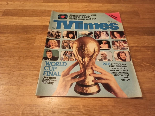 TV TIMES MAGAZINE 1978 June 24-30 World Cup Final cover 1 page missing ...