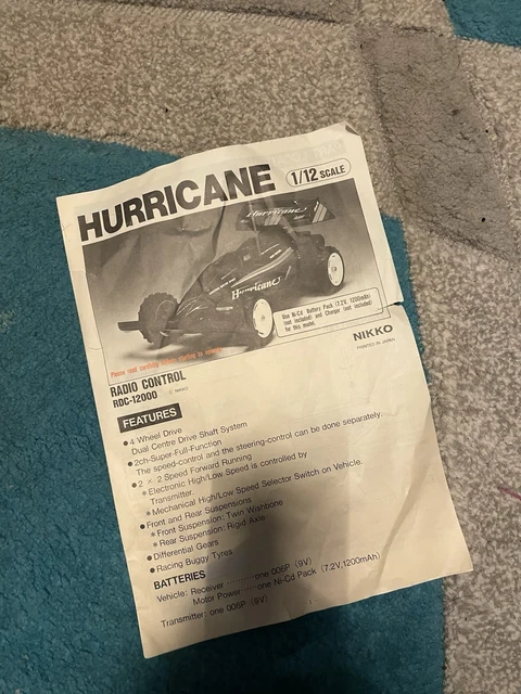 NIKKO HURRICANE REMOTE Control Car Boxed £31.90 - PicClick UK