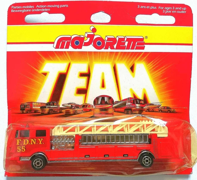 RARE MAJORETTE N°319 Camion Pompier Grande Echelle F.D.N.Y. New on VG ...