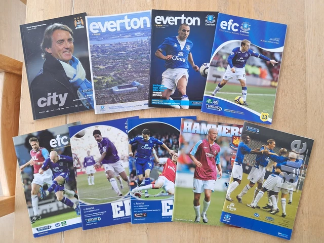 ARSENAL 9 AWAY Programme Bundle From The Period 2004 - 2011 (Everton ...
