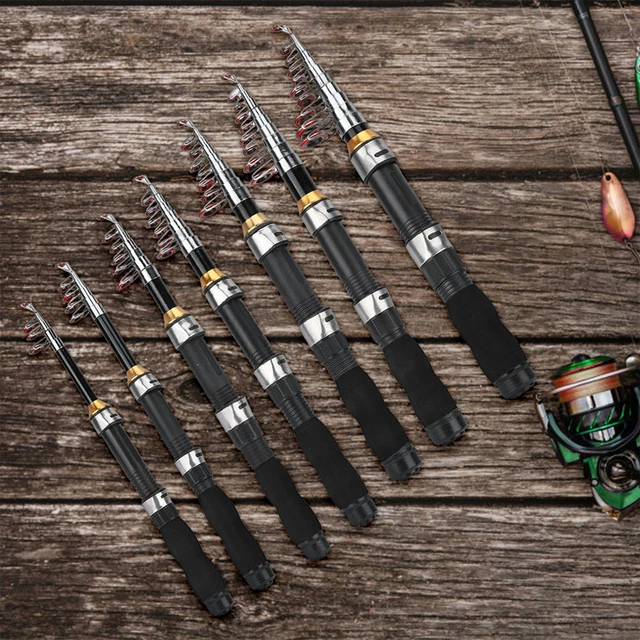 SMALL SEA POLE Portable Short Pole Ice Fishing Rod Mini Sea Fishing ...