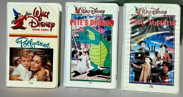 VTG WALT DISNEY 1st Edition VHS White Clamshell Case Pete’s Dragon Mary ...