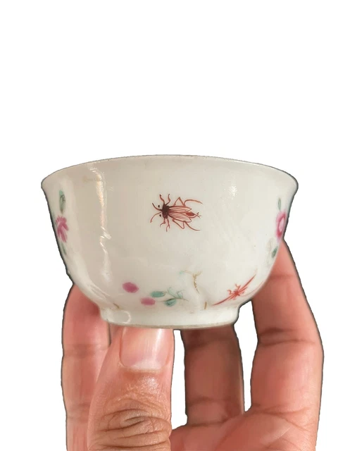 CHINESE QIANLONG FINE & Perfect James Giles Decorated Insects Flowers ...