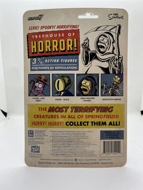 THE SIMPSONS TREEHOUSE of Horror Inside Out Bart 3.75" Super7 Action ...