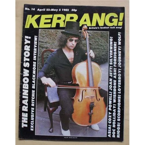 RAINBOW KERRANG NO.14 Magazine April 22 1982 Ritchie Blacmore Cover ...