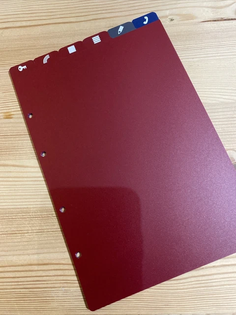 TIME MANAGER-A5 ORGANISER / FILOFAX-6 x PVC DIVIDERS A5 SIZE 4 HOLE TAB ...