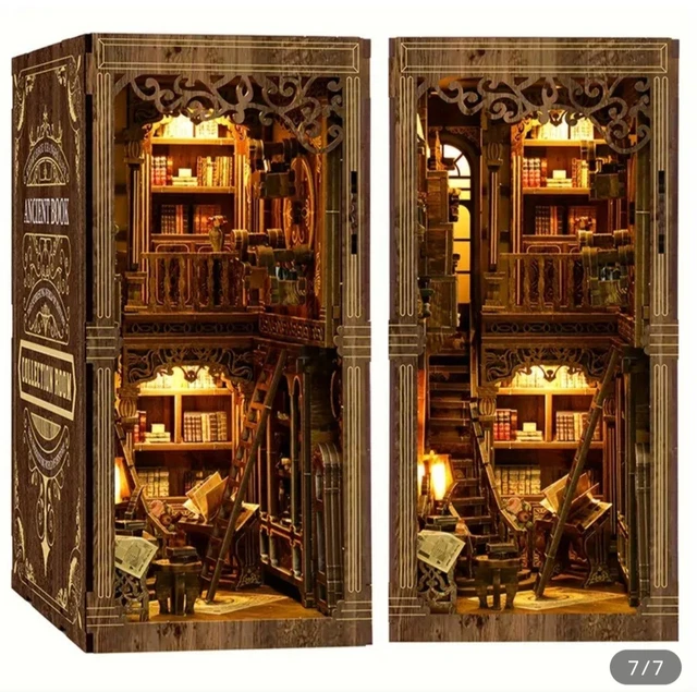BOOK NOOK 3D kit LED Magic Vintage bookstore Puzzle Miniature £33.00 ...