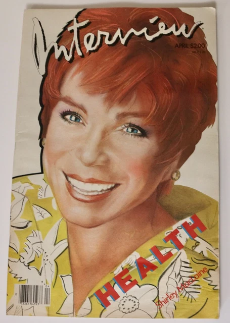 ANDY WARHOL'S INTERVIEW Magazine vintage April 1985 Shirley MacLaine £ ...