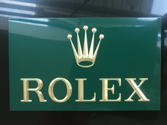 ROLEX DEALER SIGN or name plate for collection box | 115mm x 74mm £14. ...