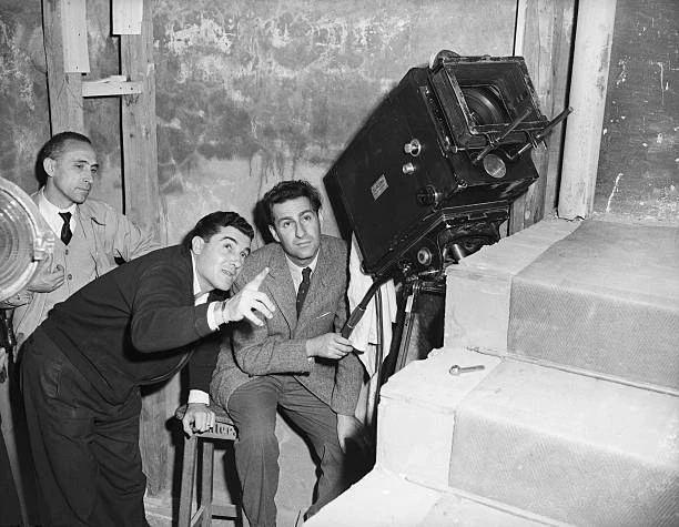 ITALIAN MUSICIAN AND Gian Carlo Menotti Filming Rome 1950 Old Photo $8. ...