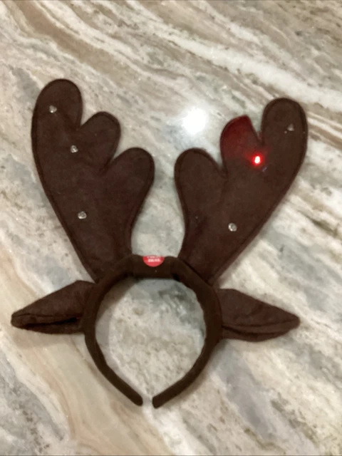 SUPREME LIGHT UP Reindeer Antlers Head Band Christmas Holiday Party ...