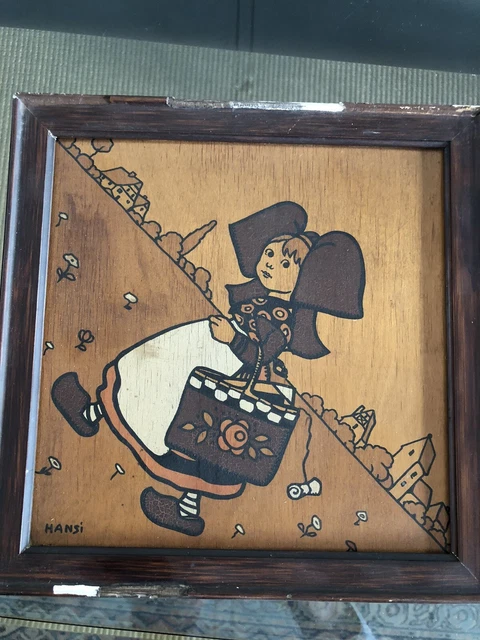 LOT DE DEUX dessins sur bois signés HANSI EUR 50,00 - PicClick FR