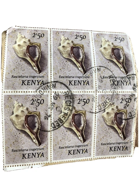 6 KENYA 1971 Sea Shells 2’50 Fasciolaria Trapezium Stamps £0.99 ...