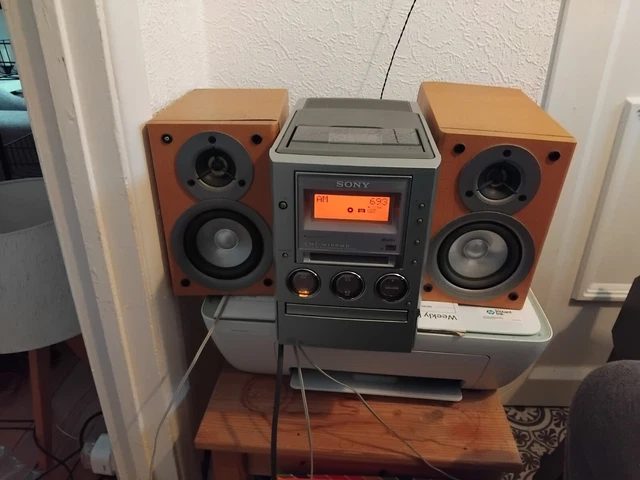 SONY CMT-M100MD MDLP Minidisc CD TAPE RADIO HIFI system L@@K.! RETRO £ ...