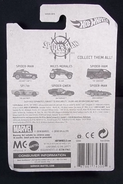 HOT WHEELS SPIDER-MAN Into the Spider-Verse Cockney Cab ll 2019 NEW £5. ...