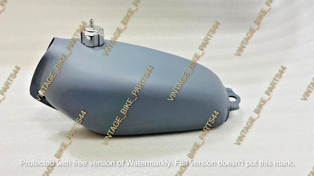 HONDA CR125 CR125M 1974 Elsinore Raw Steel Fuel Petrol Tank with Cap ...