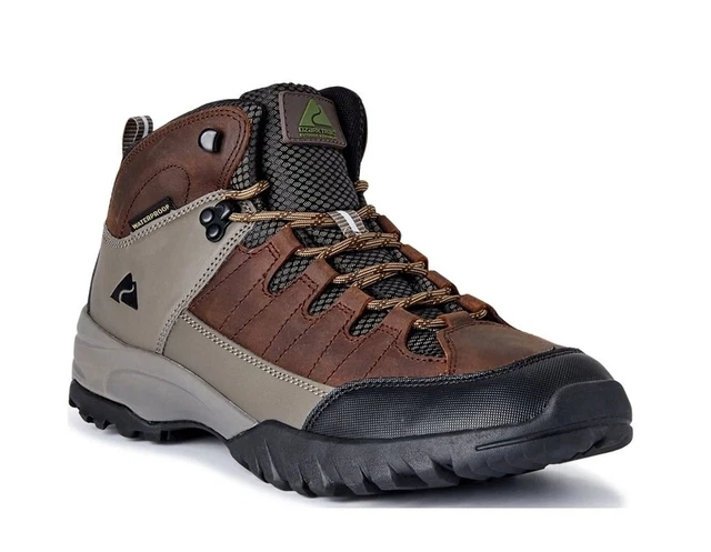 OZARK TRAIL MEN'S Brown All-terrain Lace-Up Waterproof Hiking Trail ...