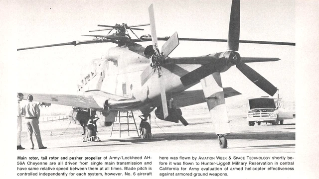 LOCKHEED AH-56A CHEYENNE Attack Helicopter Prototype US Army '72Vtg Mag ...