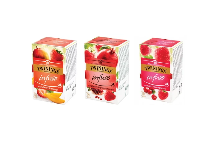 3X TWININGS INFUSO Assorti Multi Flavour Fruit Flavoured Tea 20 ...